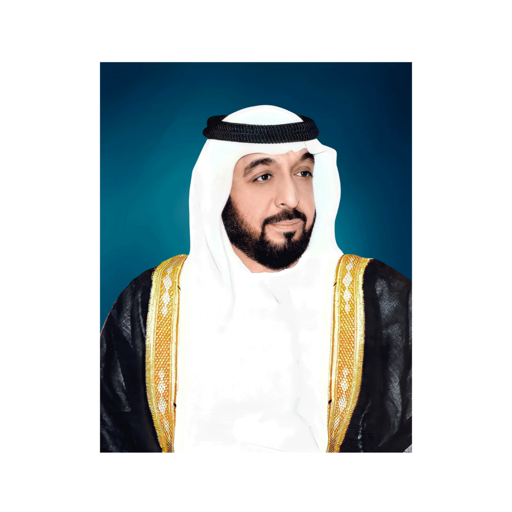 Official Portrait of His Highness Sheikh Khalifa Bin Zayed Al Nahyan - Blue - Shop