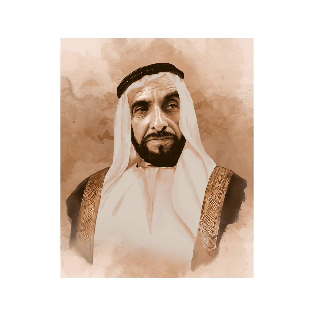 Official Portrait of His Highness Sheikh Zayed Bin Sultan Al Nahyan ...