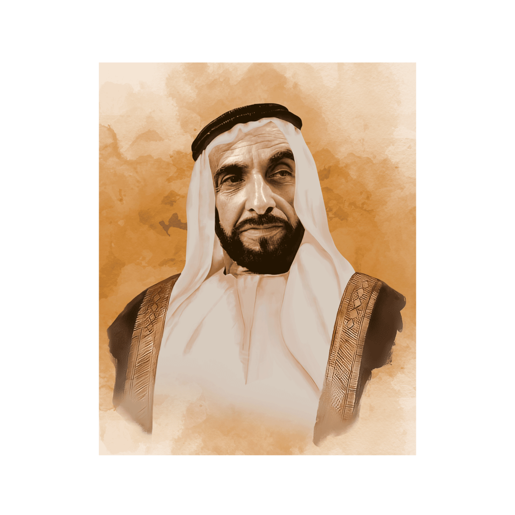Official Portrait of His Highness Sheikh Zayed Bin Sultan Al Nahyan ...