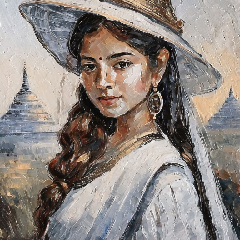 Medieval Period Woman Wearing Hat